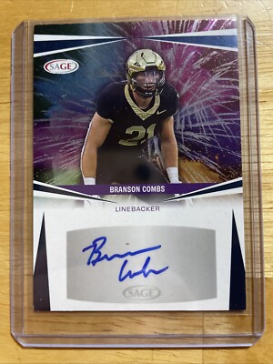 2025 Sage Football Low Series #A-BC Branson Combs Auto Wake Forest ...