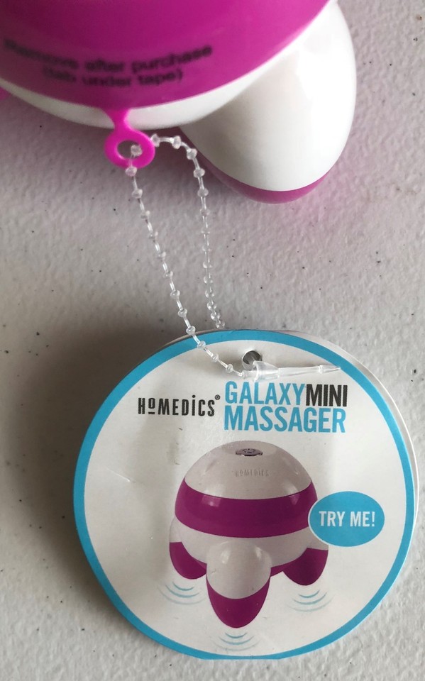 HoMedics Galaxy Mini Massager Hand Held Battery Operated Pink Tripod ...