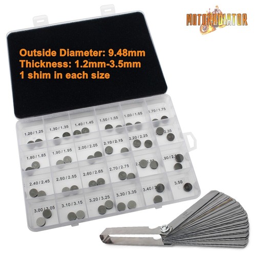 For Kawasaki KX450F Valve Shims & Feeler Gauge Kit VN800 VN900 ZX12R 9 ...