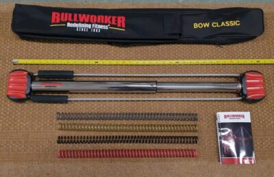 BULLWORKER CLASSIC 36" 5 Spring SPECIAL EDITION RED MMA Total Body ...