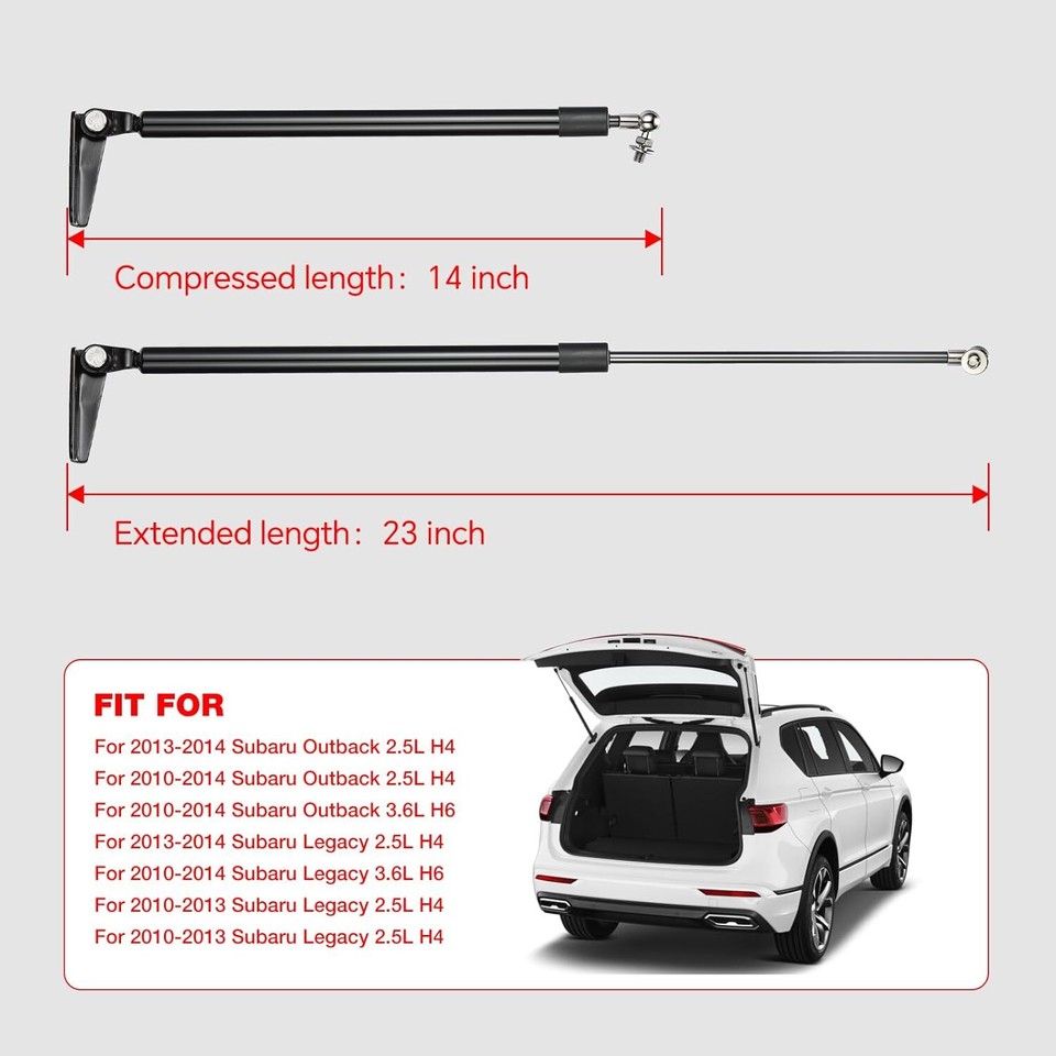 Fits 2010-2014 Subaru Legacy Outback Tailgate Lift Supports Rear Hatch ...