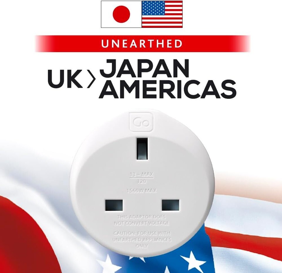 Go Travel UK to Japan and USA Compact Travel Adaptor (Adapter Ref 531 ...