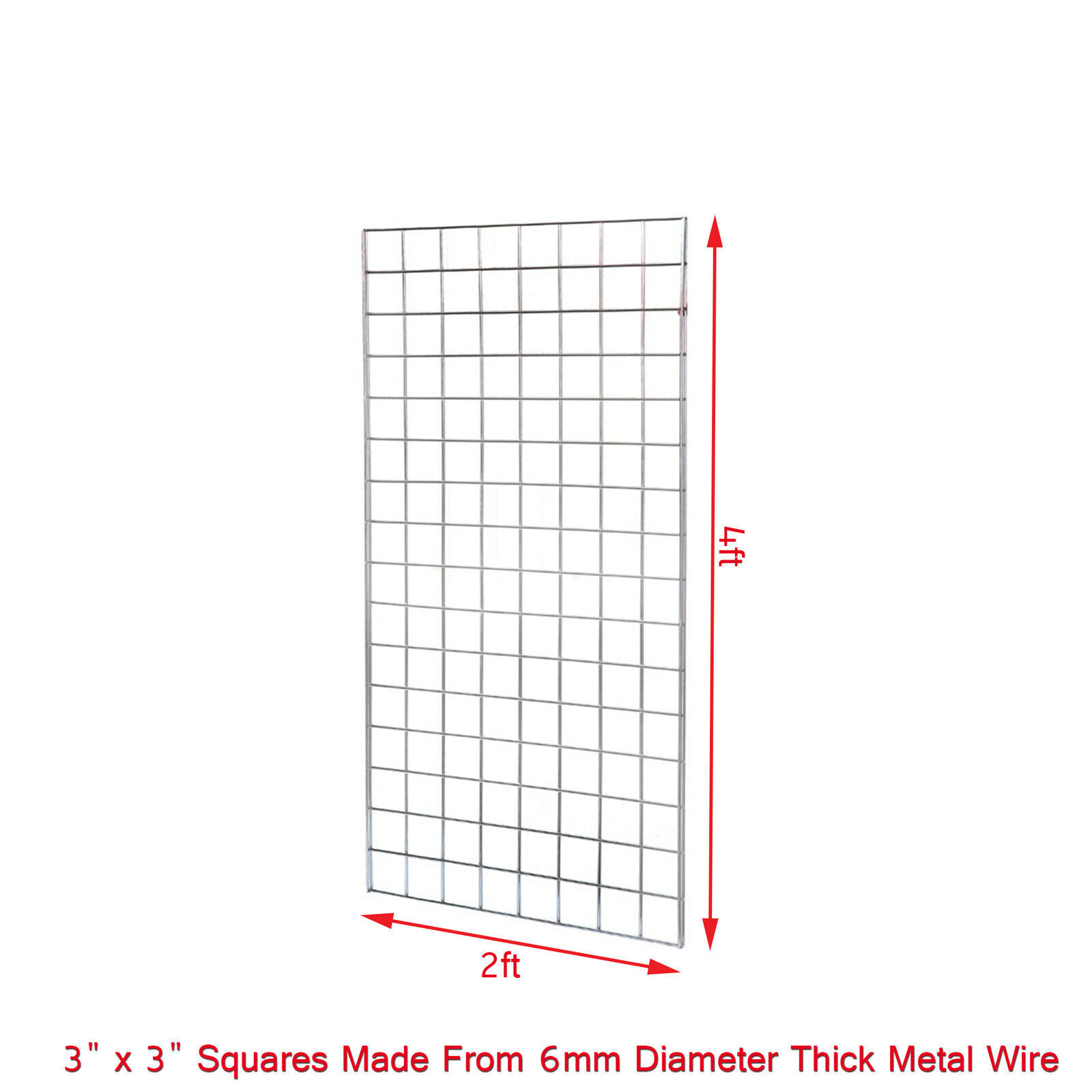 Grid Mesh wall Panel Grid Mesh Hooks Prongs Chrome Accessories | eBay