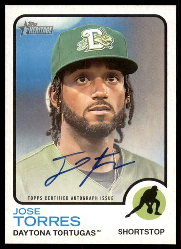Jose Torres 2022 Topps Heritage Minor League Real One Autographs Rookie ...