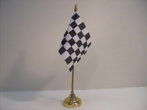 Checkered Stick Flag 4 x 6 w/ Flag Stand #FL1010 | eBay