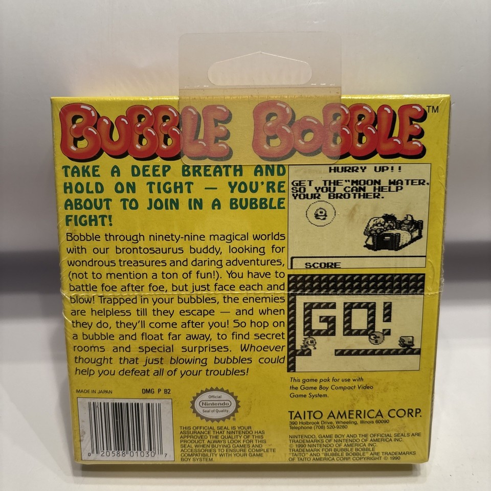 Bubble Bobble Game Boy BOX ONLY Nintendo Game Boy 1990 Vintage - NIB | eBay
