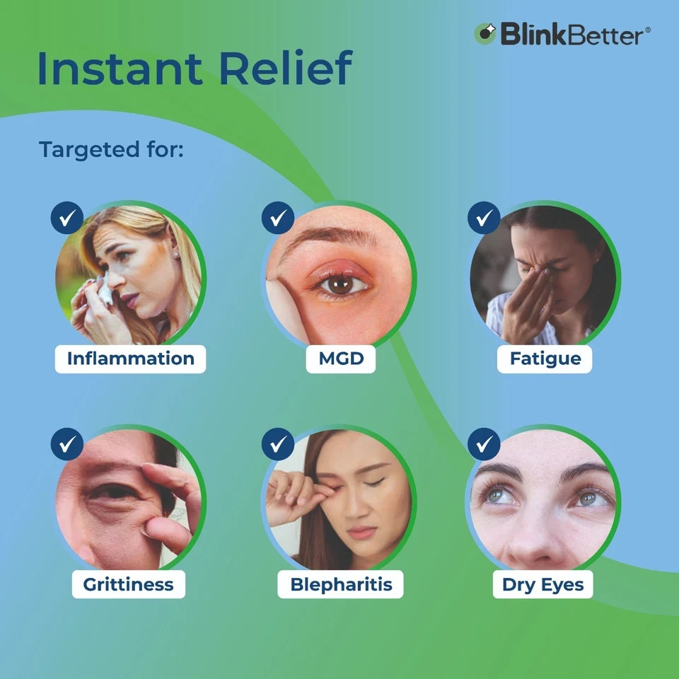 BlinkBetter Tea Tree Oil Eyelid Wipes - 60 x Natural Blepharitis, MGD ...