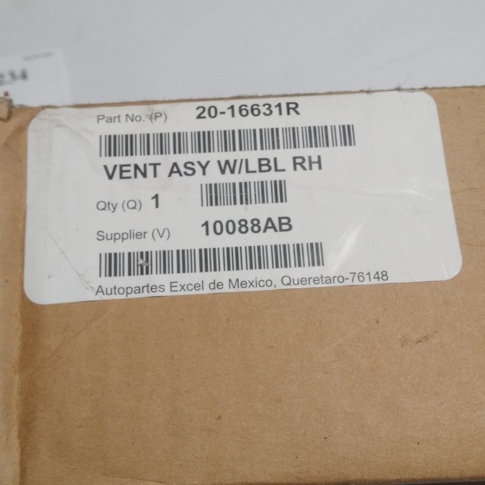 Peterbilt Vent Window Assembly, Cab Door, RH p/n 20-16631R | eBay