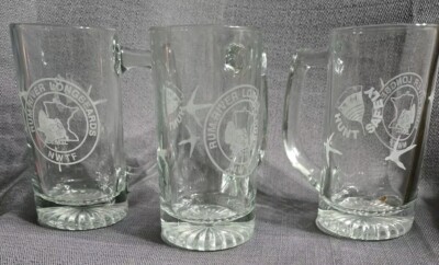 Set 3 NWTF National Wildlife Turkey Federation Rum River Glass Mug Bird ...