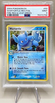 Pokémon Wartortle #50/112 Reverse Holo - 2004 EX Fire Red & Leaf Green ...