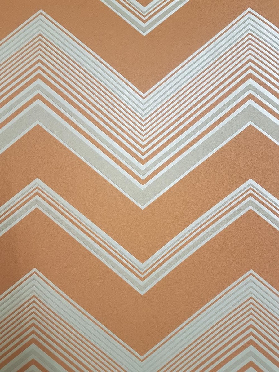 Orange And Brown Chevron Background