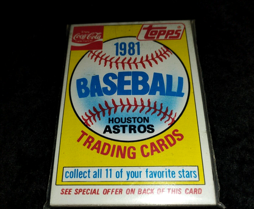 1981 Topps Coca-Cola Astros Complete Set - Nolan Ryan HOF | eBay