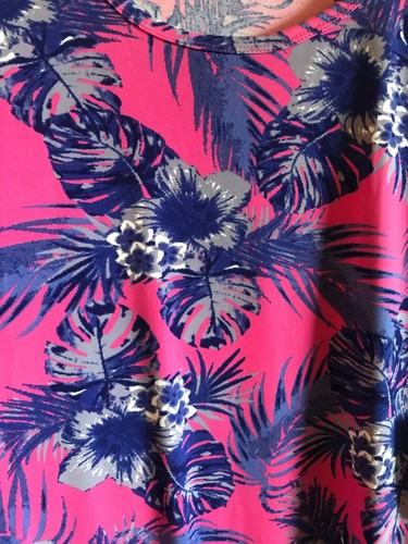 Lularoe Dani Pink Purple Tropical Palms Floral🦄Hawaiian Long Maxi Dress ...