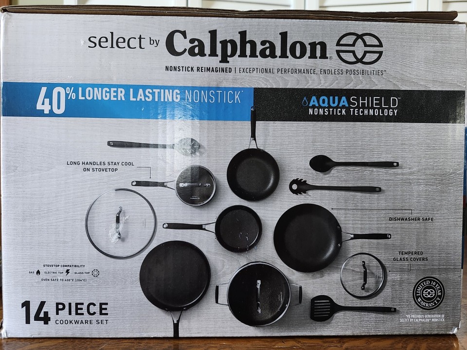 Open Box Select By Calphalon 14 Pc Nonstick Cookware Set | eBay