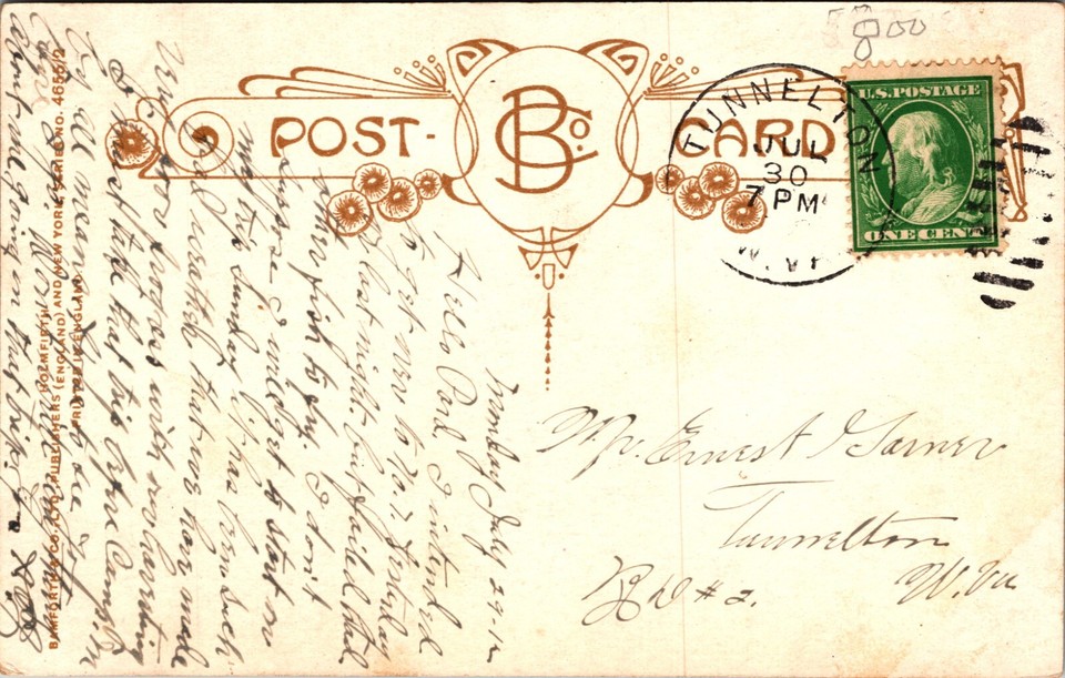 Top of the Mornin' Bridget McCue VTG DB Postcard Couple on Path Irish ...