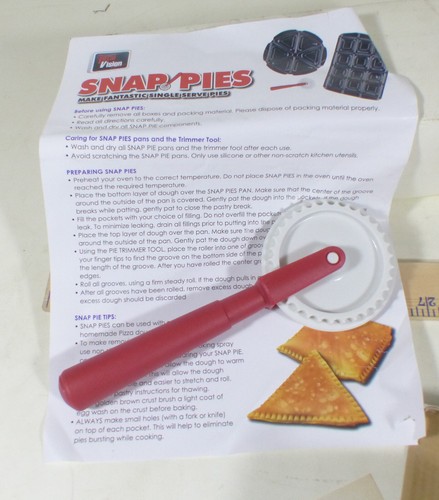 Snap Pies Make Fantastic Single Serve Pies by Total Vision NOS | eBay