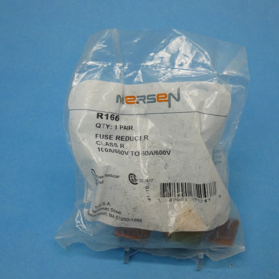 Mersen R166 Fuse Reducer 100 Amp Clips To 60 Amp Fuse Class R 600 VAC ...