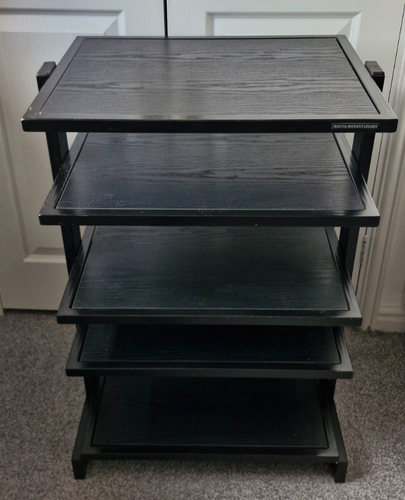 Used Sound Organisation Hi-Fi Stand Rack 5 Tier Black Adjustable | eBay UK