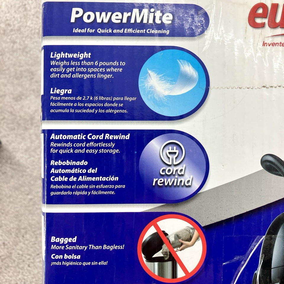 Eureka PowerMite 930 Type A Bagged Portable Dry Utility Vacuum TESTED ...