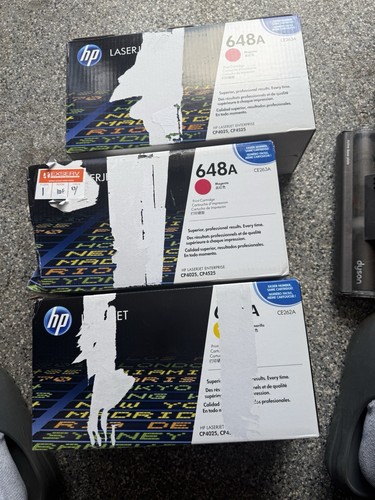 Genuine SEALED HP CE262A CE263A Toners 648A Yellow Magenta Lot Of 3 ...
