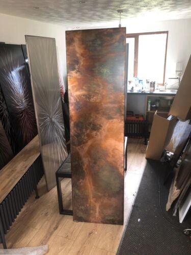 Vertical Distressed Copper Designer Radiator Made To Order 500/1800mm ...