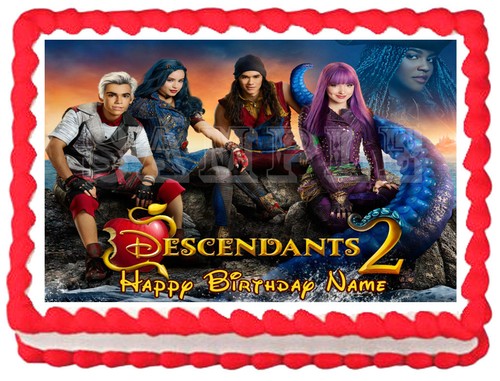 DESCENDANTS Party Edible Cake topper image | eBay