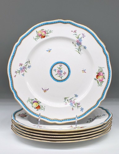 6 Spode Bone China Dinner Plates Trapnell pattern with Center Medallion ...