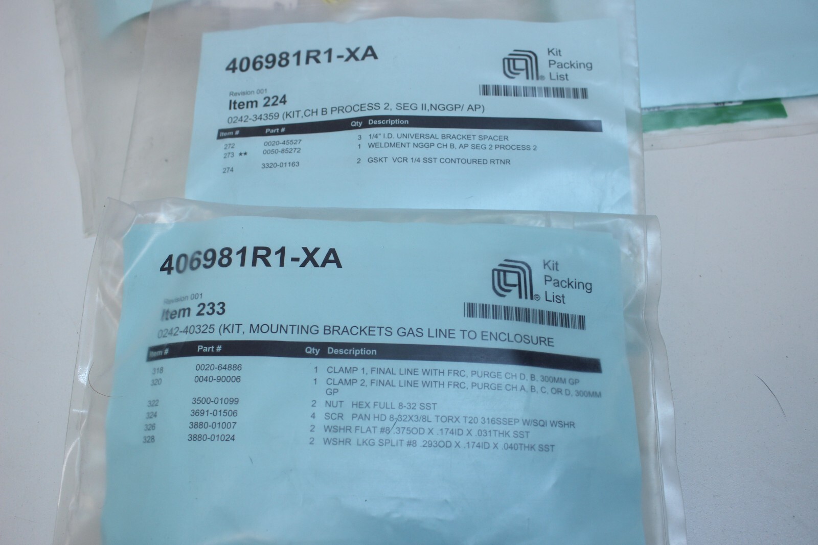 Applied Materials AMAT 0242-* Kit Lot 14742, 14741, 14740, 34358, 34359 ...