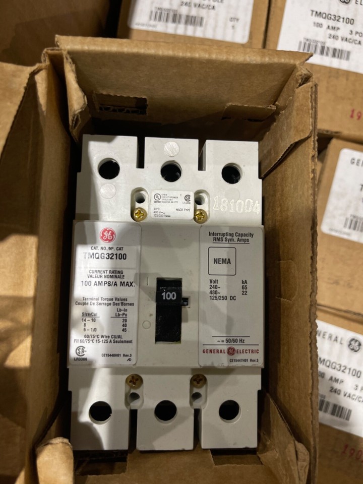 NEW GE TMQG32100 3 POLE 100 AMP CIRCUIT BREAKER METER STACK | eBay