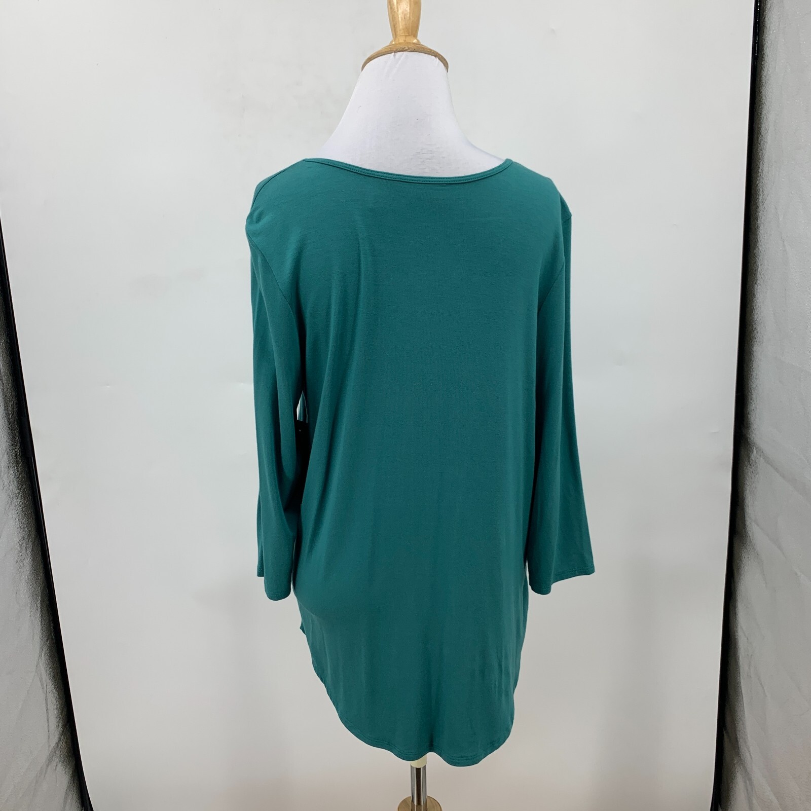 Rachel Zoe Henley Shirt Womens M Medium Jade Green Pullover Quarter ...