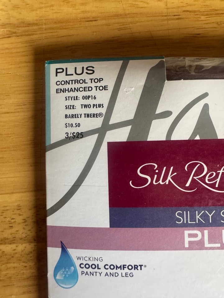 Hanes Silk Reflections Sheer Control Top Enhanced Toe Pantyhose TWO ...