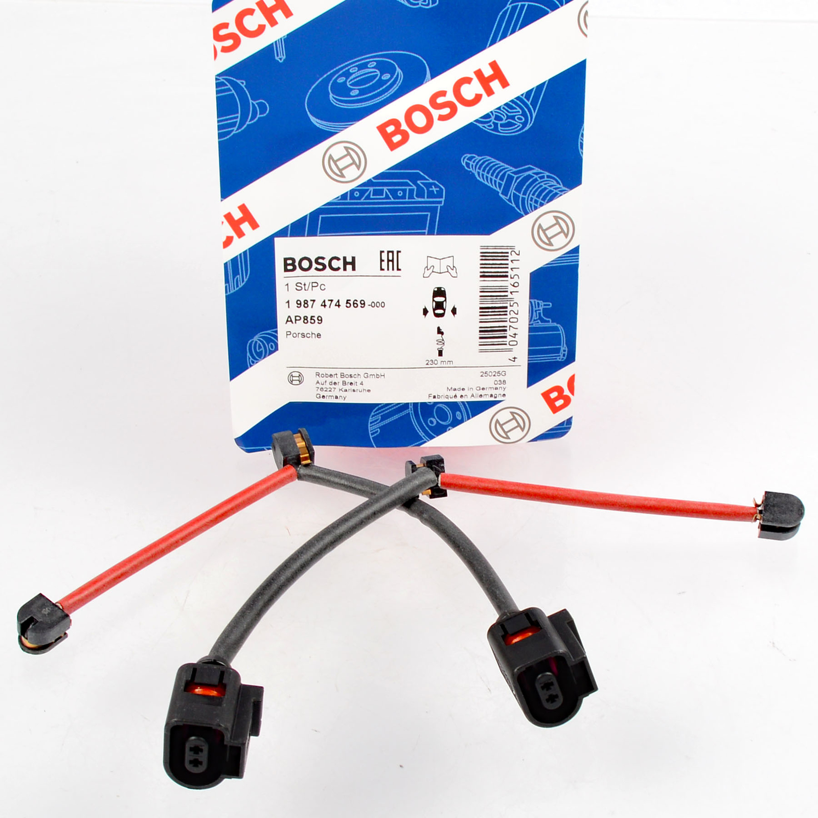 BOSCH Bremsbeläge 2x WAKO Hinten für PORSCHE PANAMERA OE 97035294905 ...