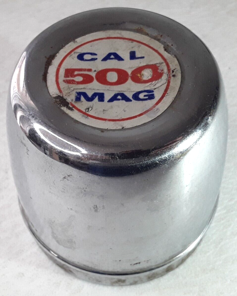 ** GENUINE VINTAGE Cal 500 Mag Wheel Center Hub Cap Chrome 2-3/4" OD 2 ...
