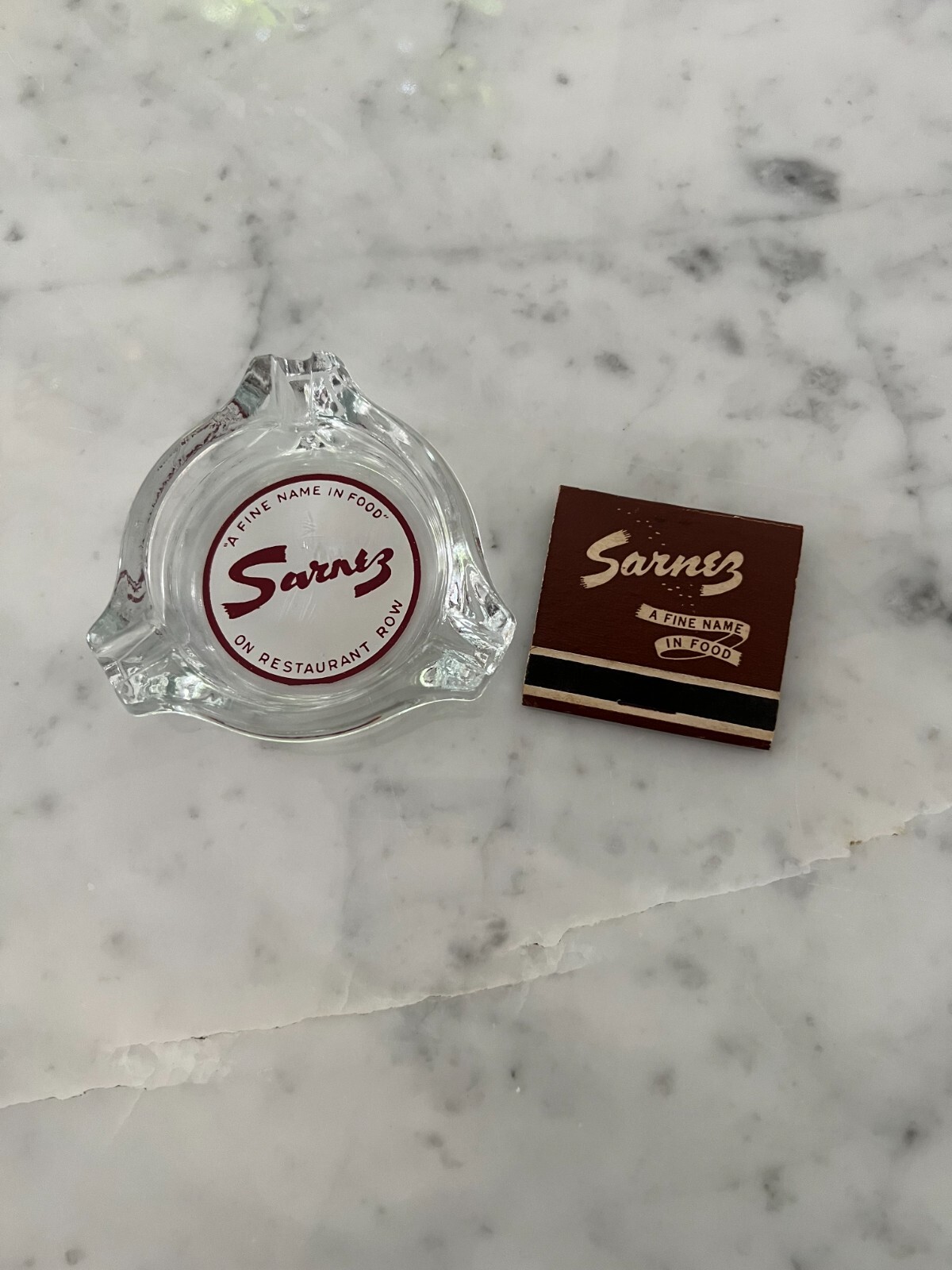 Restaurant Row Beverly Hills Sarnez Tri Lobe Ashtray & Full Unstruck ...