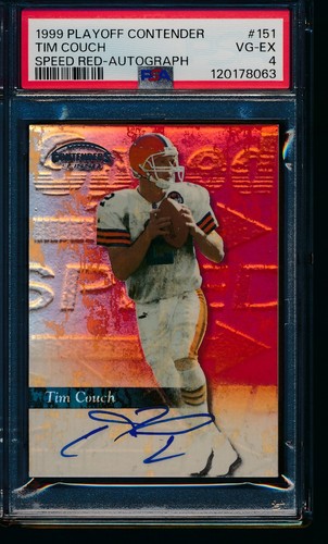 1999 Playoff Contender TIM COUCH #151 PSA 4 Speed Red Autograph /100 ...