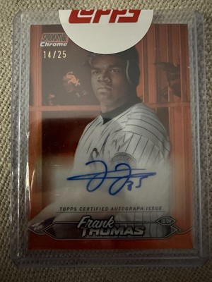 Frank Thomas 2024 Stadium Club Chrome Orange Refractor /25 HOF AUTO | eBay
