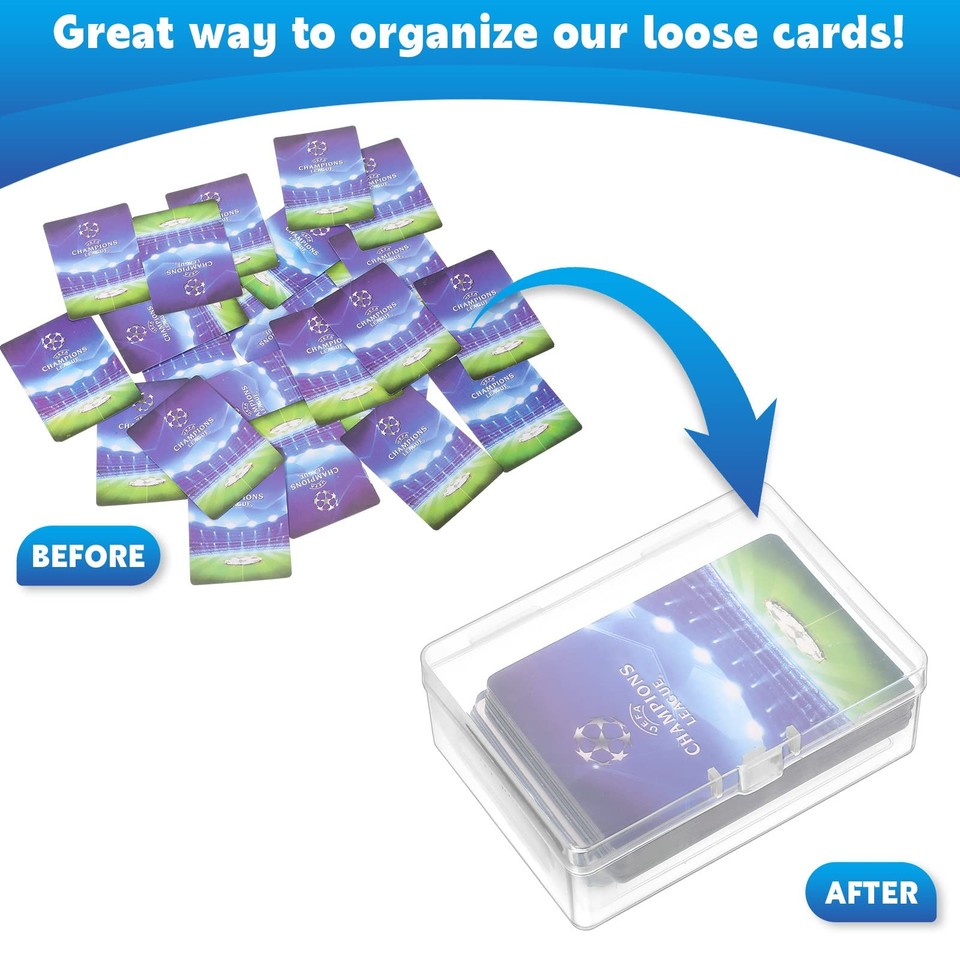 12 Pcs Playing Card Boxes Clear Plastic Deck Cases Trading Card Storage ...