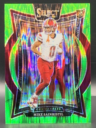 2024 Select Mike Sainristil Rookie Neon Green Prizm Shock /599 ...