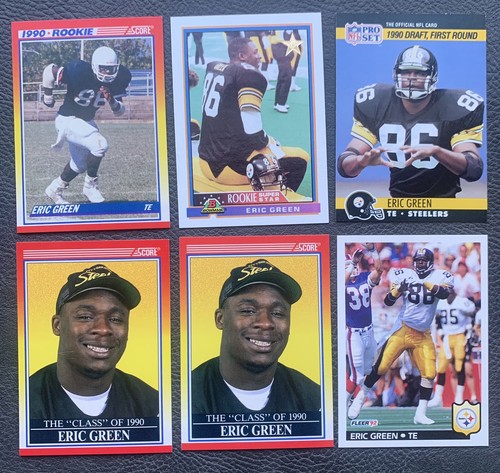 Eric Green Pittsburgh Steelers Legend Tight End Lot 1990-94 Rookie ...