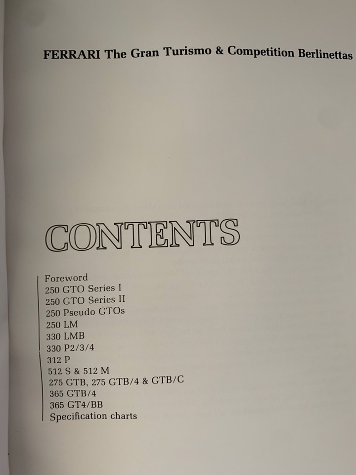 Ferrari The Gran Turismo & Competition Berlinettas Dean Batchelor 250 ...