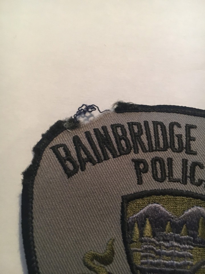 Bainbridge Island Washington subdued Police patch damaged | eBay