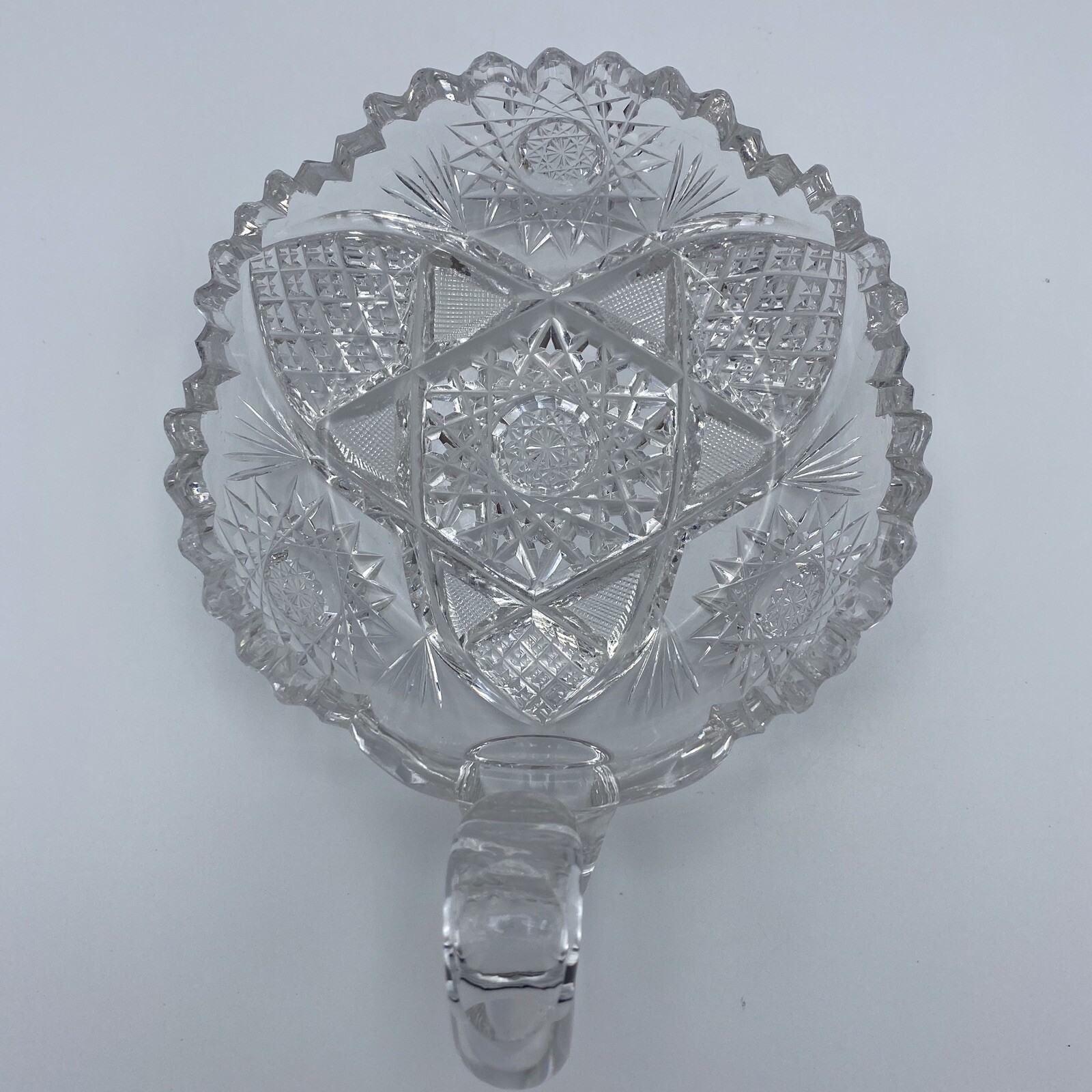 Nappy American Brilliant Period ABP Finger Loop Handle Bowl 7" Sawtooth ...