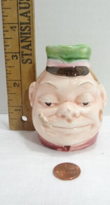 Vintage Toby Mug Creamer Pitcher Short Stout Cigar Man Face 89 | eBay