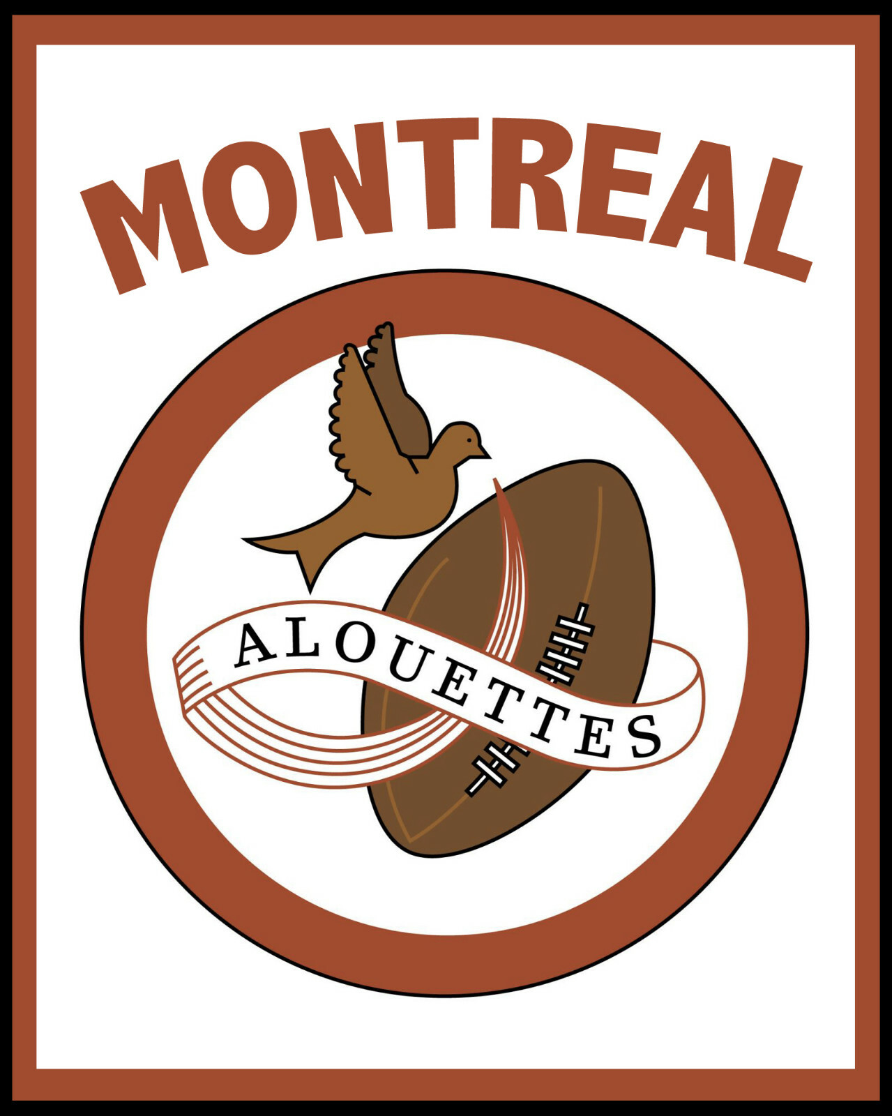 Montreal Alouettes - 1960's Retro Logo, 8x10 Color Photo | eBay