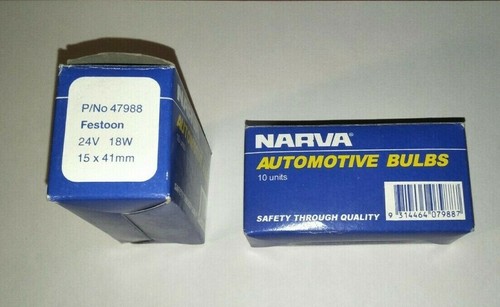 Narva 47988 - Globe 24V-18W Festoon 15 x 41mm (10Pk) | eBay Australia