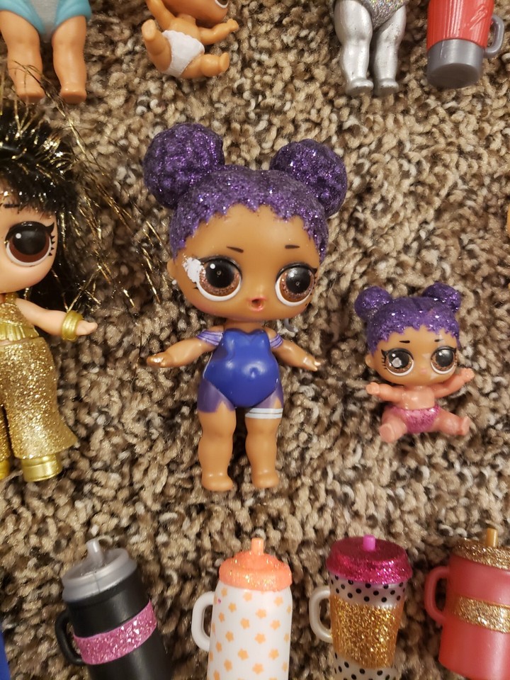 LOL Surprise Doll Glitter Series Purple Queen & Lil Purple Queen Rare ...