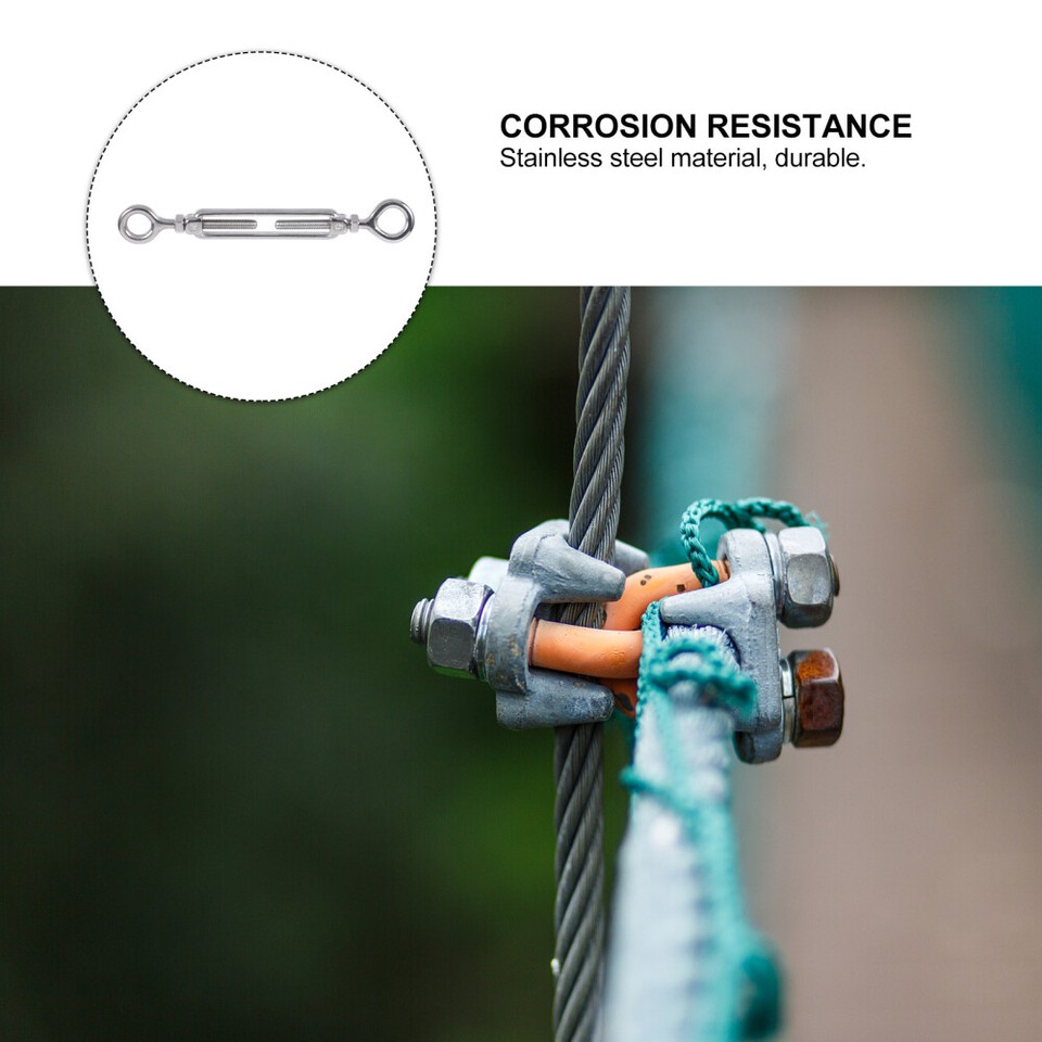 Wire Rope Tension Accessories Adjustable Steel Cable Tensioner Outdoor ...