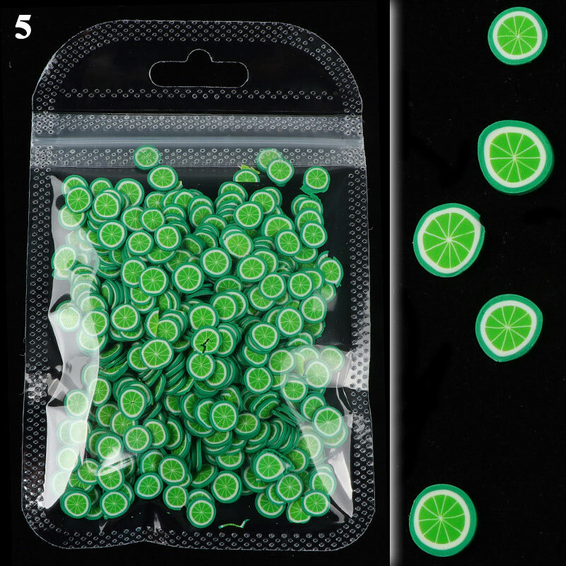 Mixed Fruit Nail Art Fimo Stickers Tips Decoration Polymer Clay Slice ...