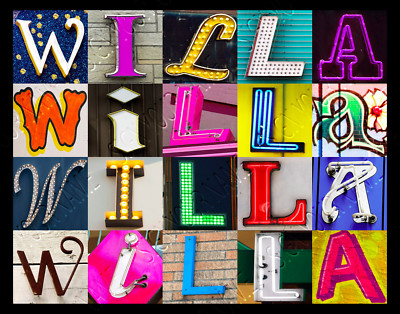 WILLA Name Poster featuring photos of actual sign letters | eBay
