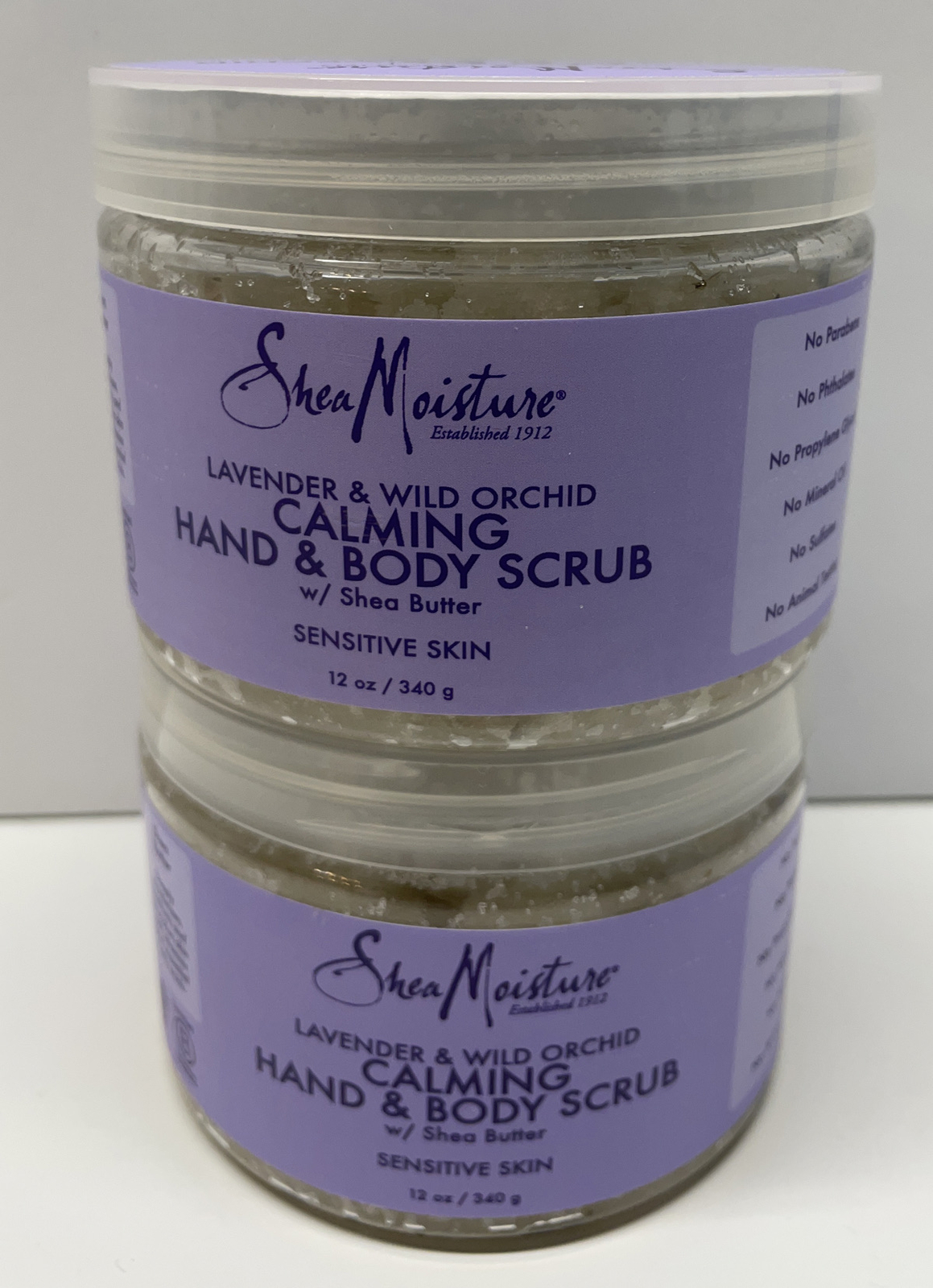 Lot of 2 Shea Moisture Lavender & Wild Orchid Hand/Body Scrub w/ shea ...